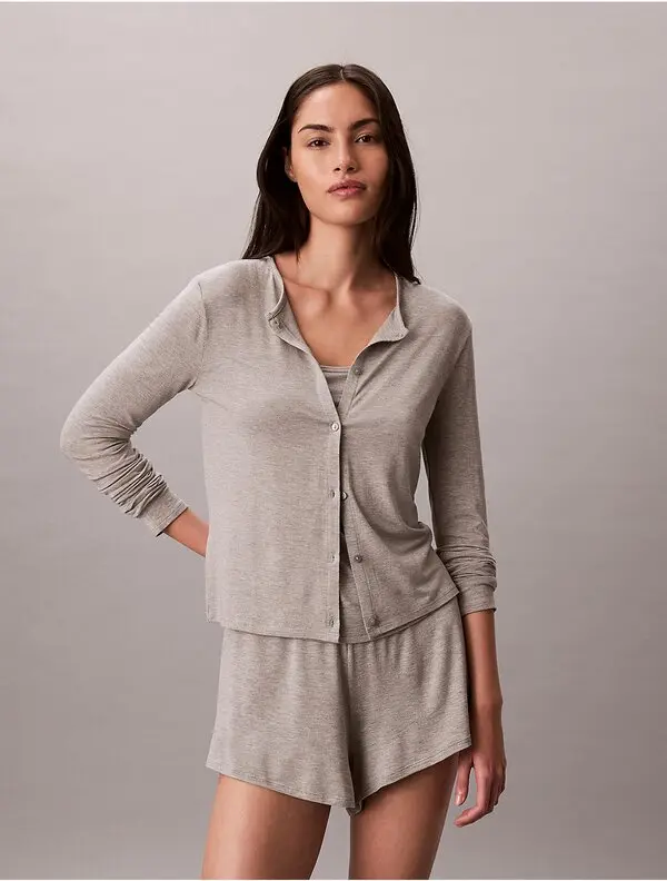 Calvin Klein Ultra Soft Modal Cardigan - Grey Heather