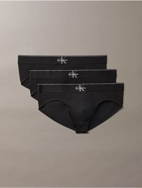Calvin Klein Graphic Monogram Cotton Stretch 3-pack Brief - Black
