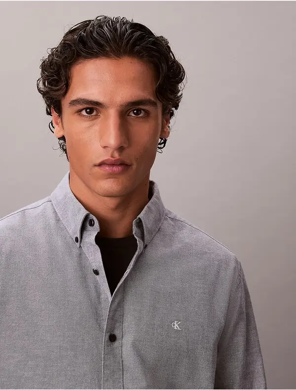 Calvin Klein Solid Classic Oxford Button-down Shirt - Dark Sapphire