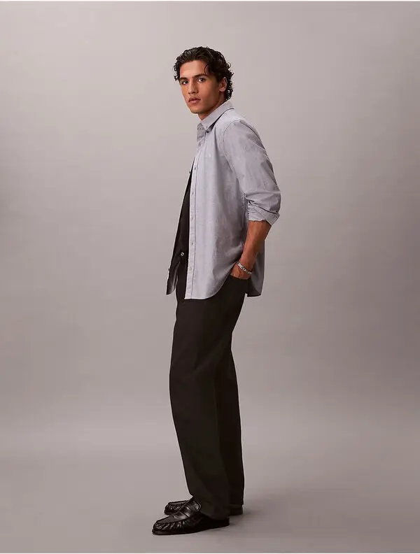 Calvin Klein Solid Classic Oxford Button-down Shirt - Dark Sapphire