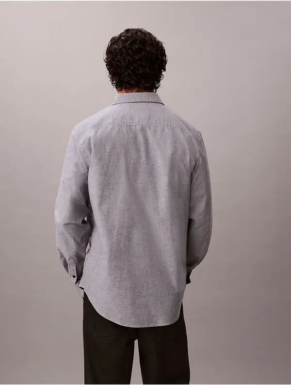 Calvin Klein Solid Classic Oxford Button-down Shirt - Dark Sapphire