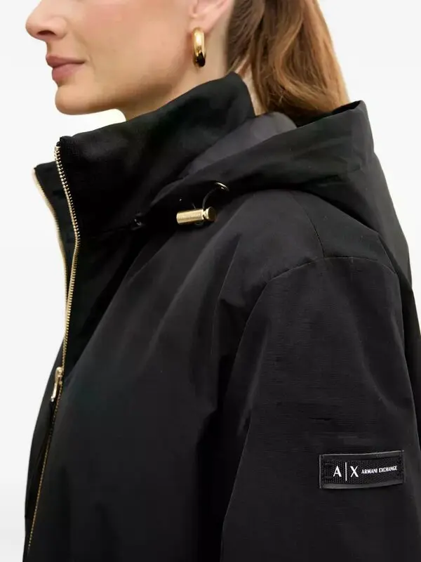 Armani Exchange Hooded Coat With Drawstring