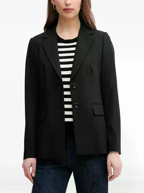 BENETTON Notched Lapels Blazer - Black