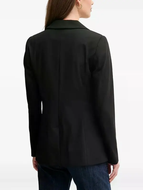 BENETTON Notched Lapels Blazer - Black