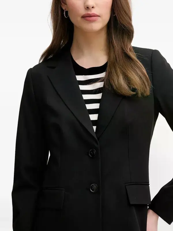 BENETTON Notched Lapels Blazer - Black