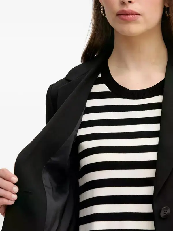 BENETTON Notched Lapels Blazer - Black