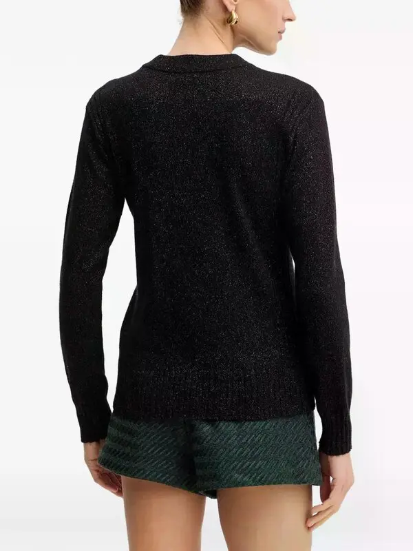 Armani Exchange Round Neck Sweater With Ribbed Trims