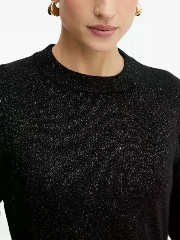 Armani Exchange Round Neck Sweater With Ribbed Trims