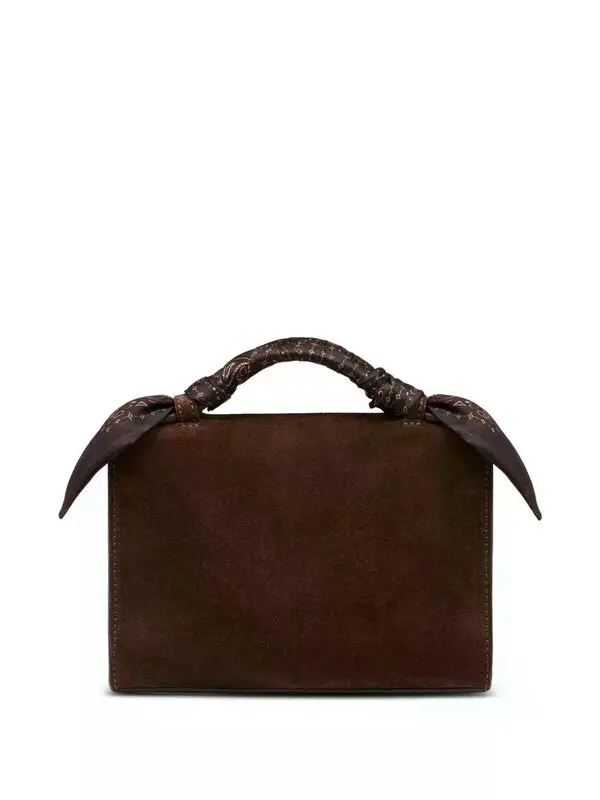 Amiri Micro Ma Pochette With Paisley Scarf Accents - Brown