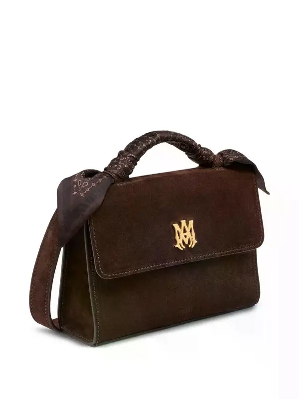 Amiri Micro Ma Pochette With Paisley Scarf Accents - Brown