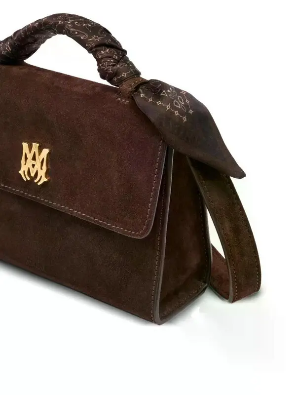 Amiri Micro Ma Pochette With Paisley Scarf Accents - Brown