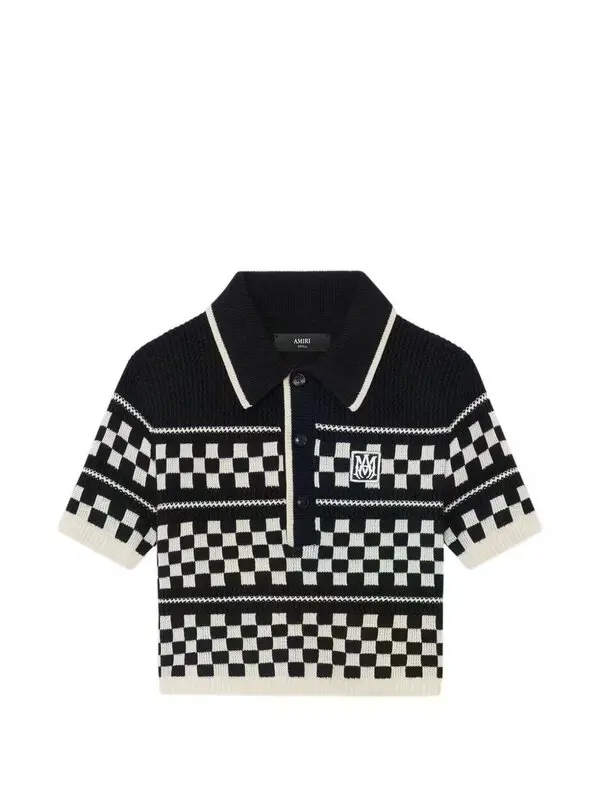 Amiri Check-pattern Polo Shirt