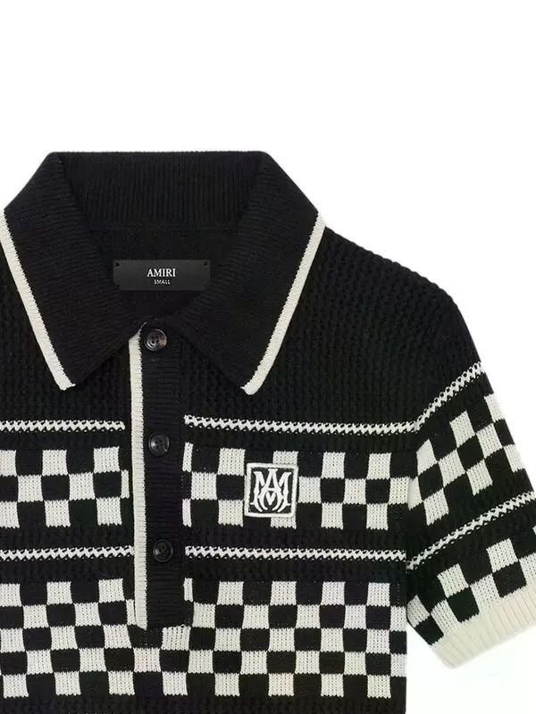Amiri Check-pattern Polo Shirt