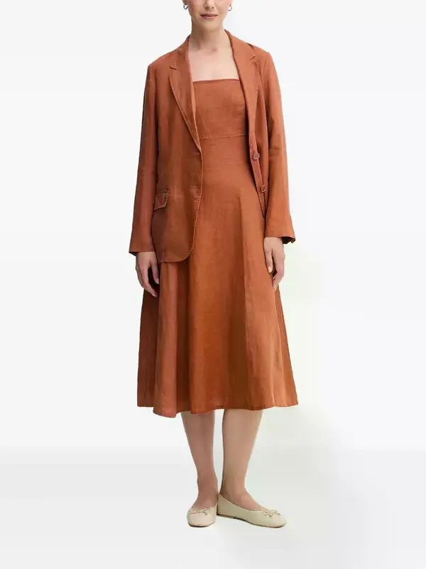 BENETTON Buttoned Linen Blazer