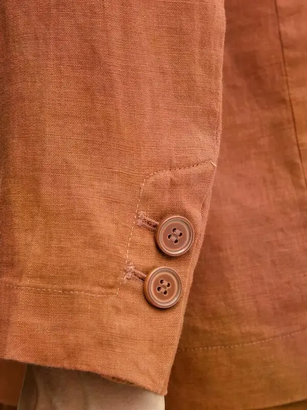 BENETTON Buttoned Linen Blazer