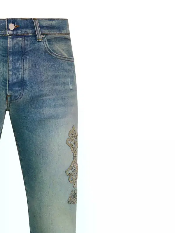 Amiri Appliqué Skinny Jeans