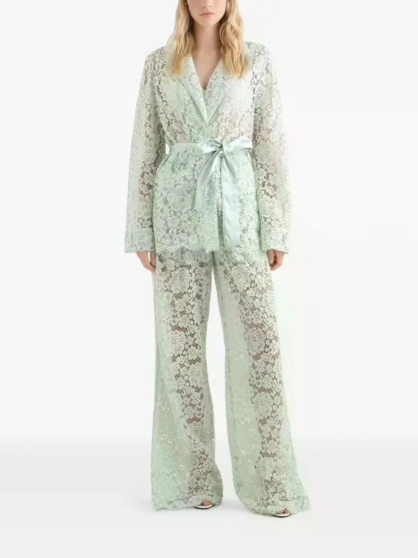 Dolce & Gabbana Lace-detail Belted Jacket