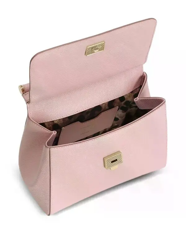 Dolce & Gabbana Dauphine Calfskin Small Sicily Handbag - Pink
