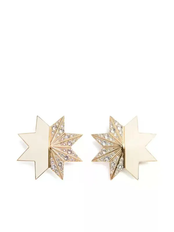Valentino Garavani Pas Plus Star Clip-on Earrings - Neutrals