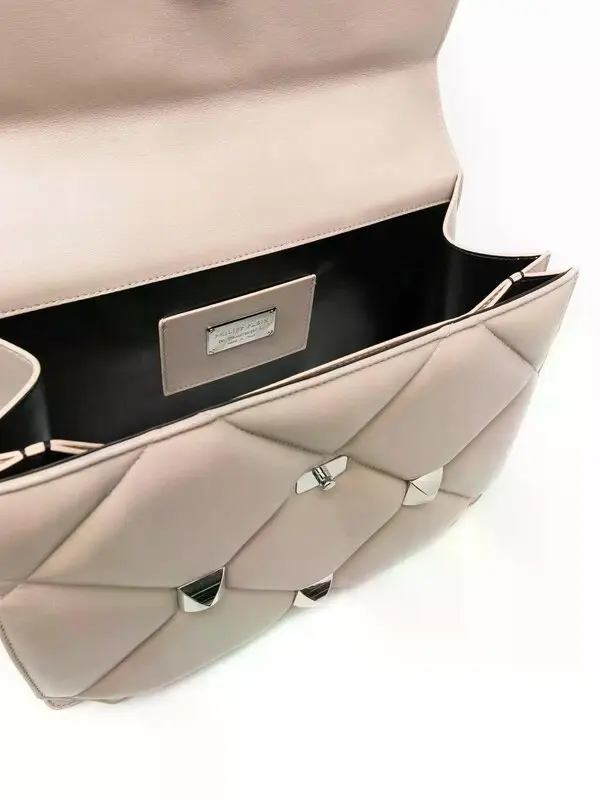 Philipp Plein Quilted Leather Top-handle Bag
