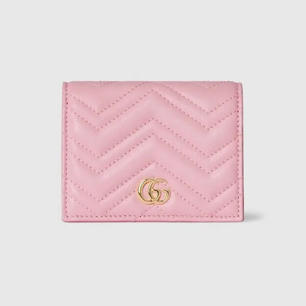 Gucci Gg Marmont Small Wallet Leather - Pink