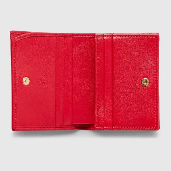 Gucci Gg Marmont Small Wallet Leather - Red