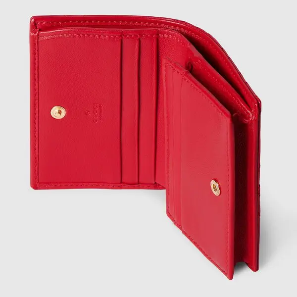 Gucci Gg Marmont Small Wallet Leather - Red