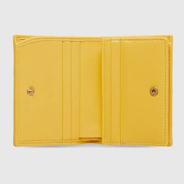 Gucci Gg Marmont Small Wallet Leather - Yellow