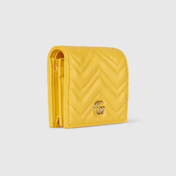Gucci Gg Marmont Small Wallet Leather - Yellow