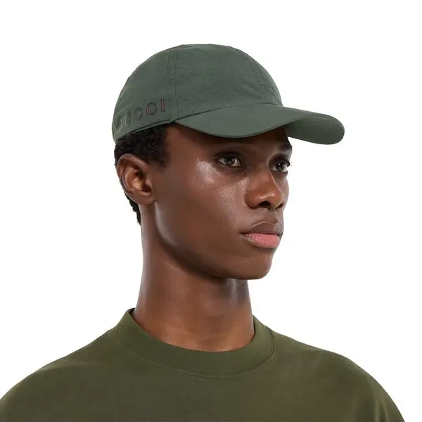 Gucci Cotton Baseball Hat With Logo Print