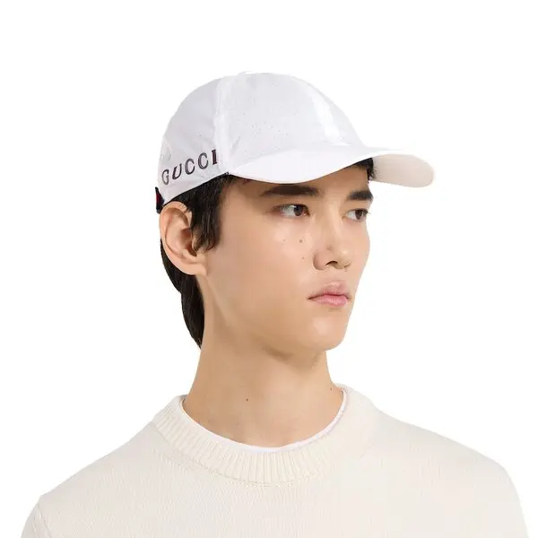 Gucci Cotton Baseball Hat With Logo Print