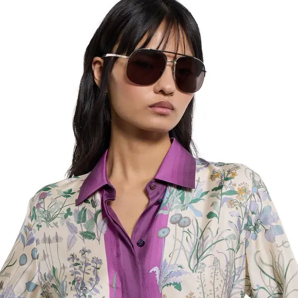 Gucci Printed Silk Twill Shirt