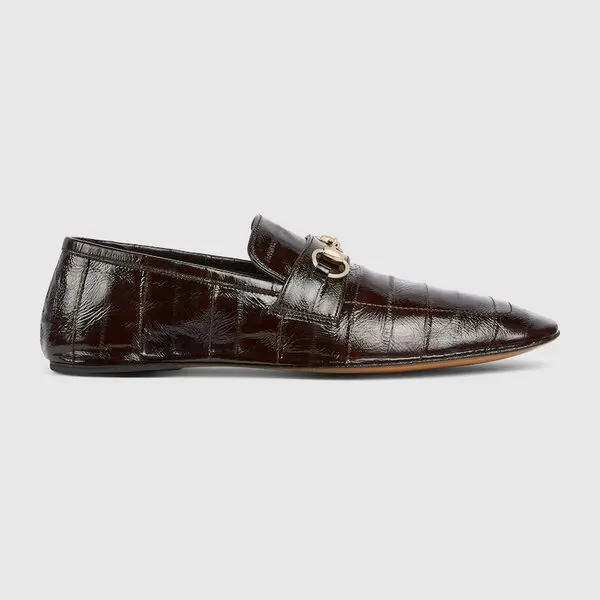 Gucci Eel Leather Horsebit Loafer - Brown