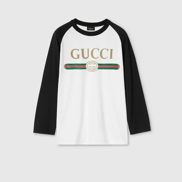 Gucci Silk Blend Jersey T-shirt With Print - White