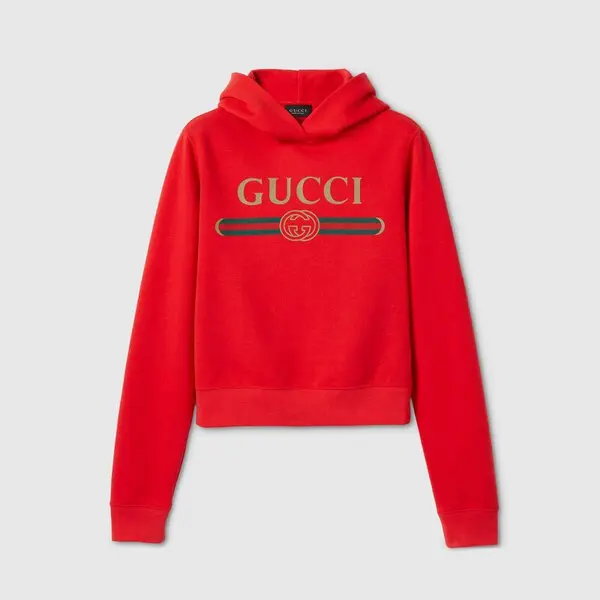 Gucci Cotton Jersey And Cashmere Sweatshirt With Print