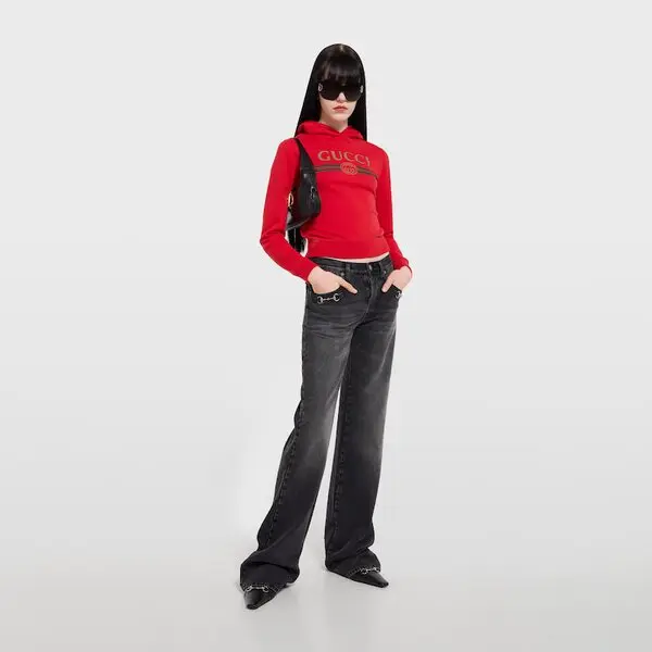 Gucci Cotton Jersey And Cashmere Sweatshirt With Print