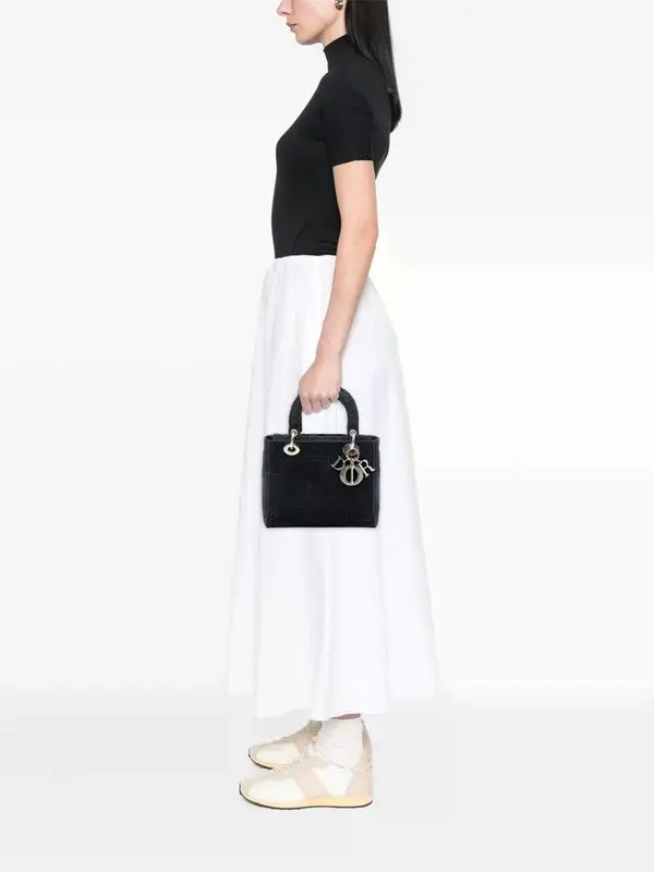 Dior 2019 Medium Lady D-lite Satchel - Black