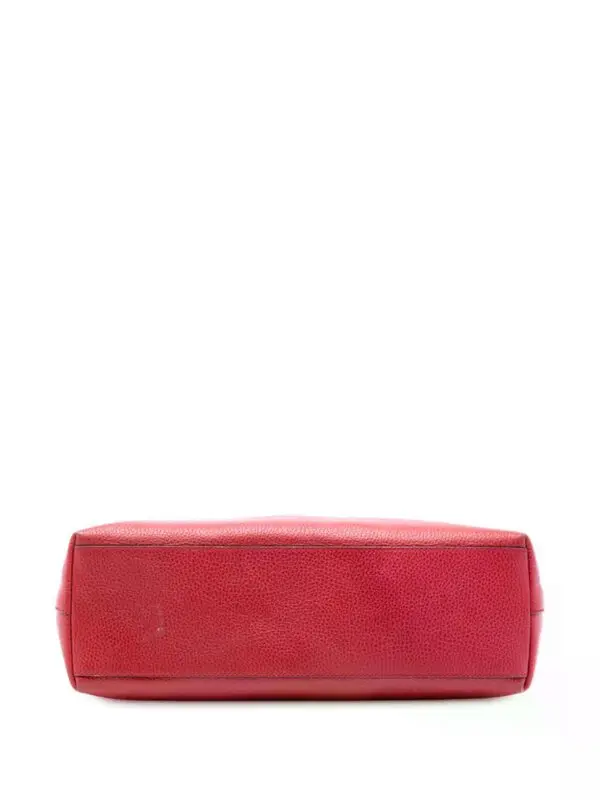 Gucci Leather Bamboo Tassel Satchel - Red