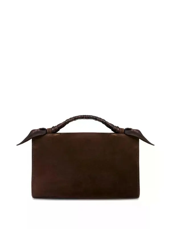 Amiri Long Ma Pochette Suede Bag With Ma Icon Hardware - Brown