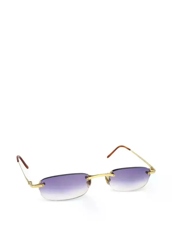 Cartier 2010s Rimless Rectangle Sunglasses