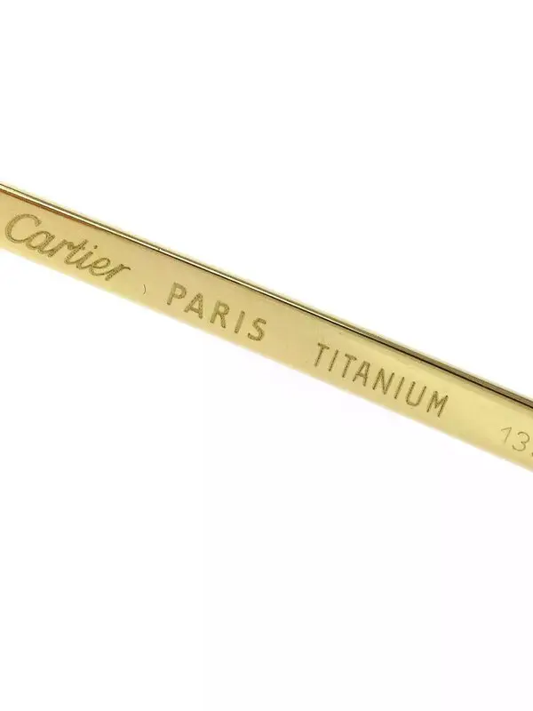 Cartier 2010s Rimless Rectangle Sunglasses