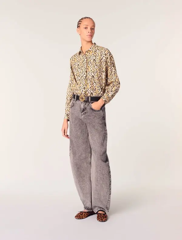 Maje Cotton Long Sleeve Shirt