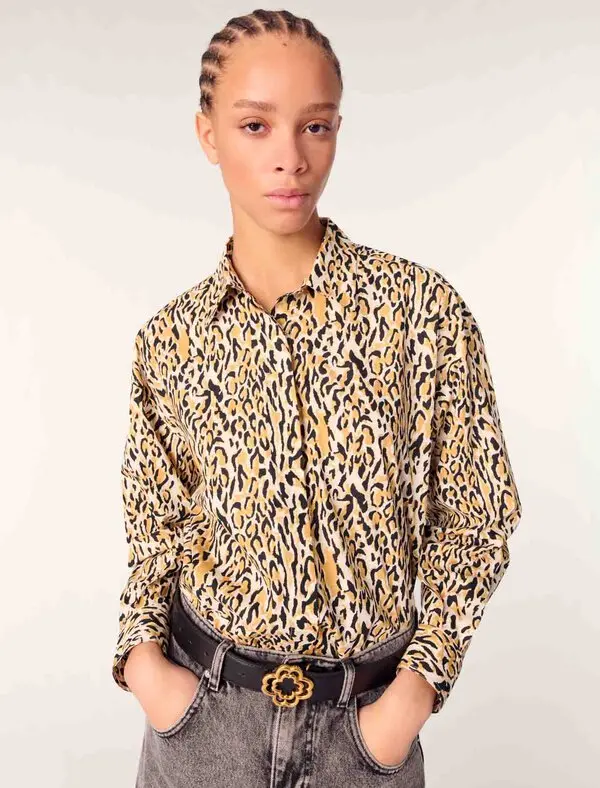 Maje Cotton Long Sleeve Shirt