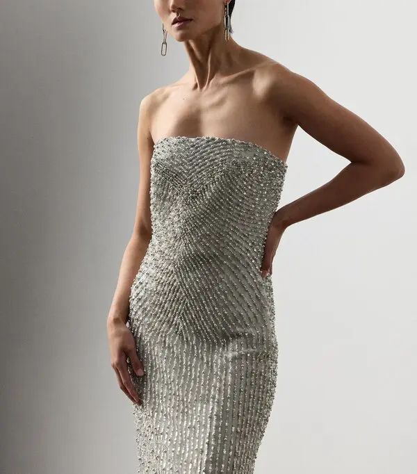 ralph lauren silver cocktail dress Lauren Ralph Lauren Womens S 4/6 Metallic Silver Formal Cocktai Dress  Maximalist
