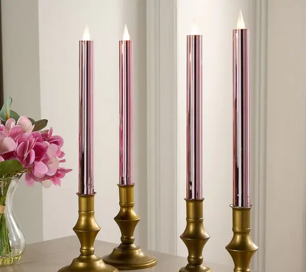 VALERIE PARR HILL Set Of 4 10' Candle Light High Shine Tapers- Valerie - One-color