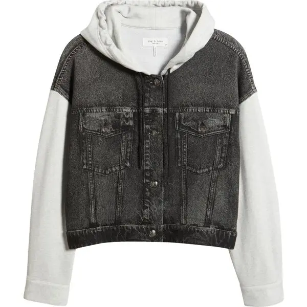 Rag & Bone Rb Miramar Mixed Media Jacket - Sport Black