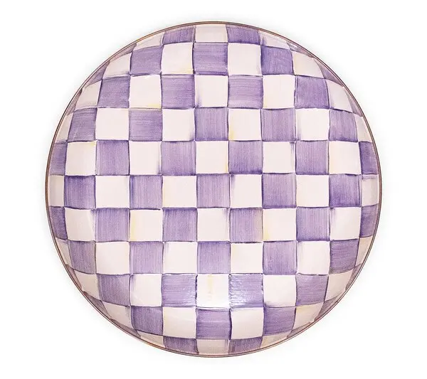 MACKENZIE-CHILDS Violet Check Abundant Bowl - One-color