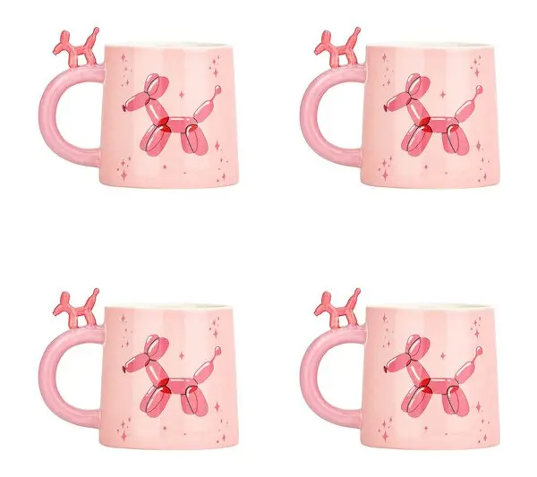 10 STRAWBERRY STREET Set Of 4 Balloon Dog Mug - One-color