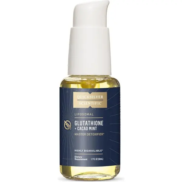 QUICKSILVER SCIENTIFIC Liposomal Glutathione Cacao Mint Antioxidant Liquid Supplement - None