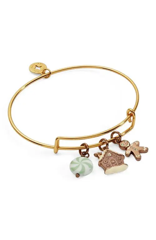 ALEX AND ANI Christmas Multi-charm Bangle Bracelet - Gold